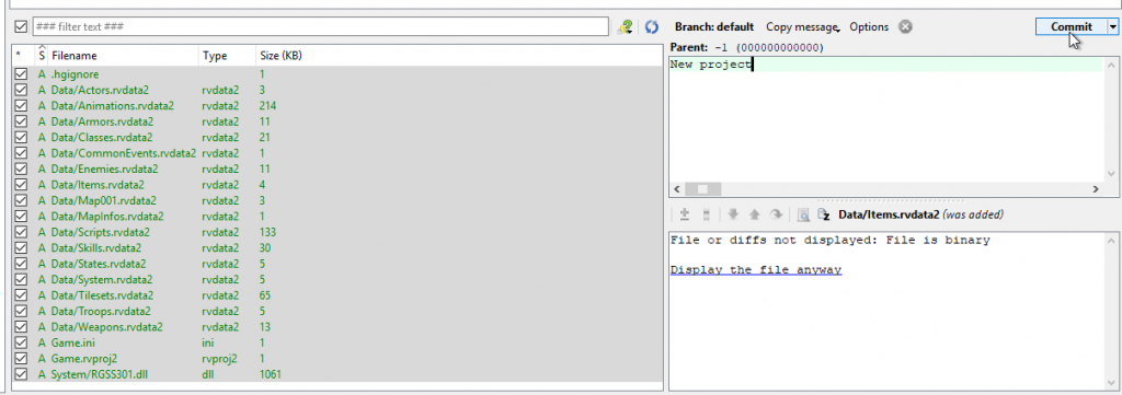 Using Source Control with RPG Maker VX Ace - dylanwolf.com